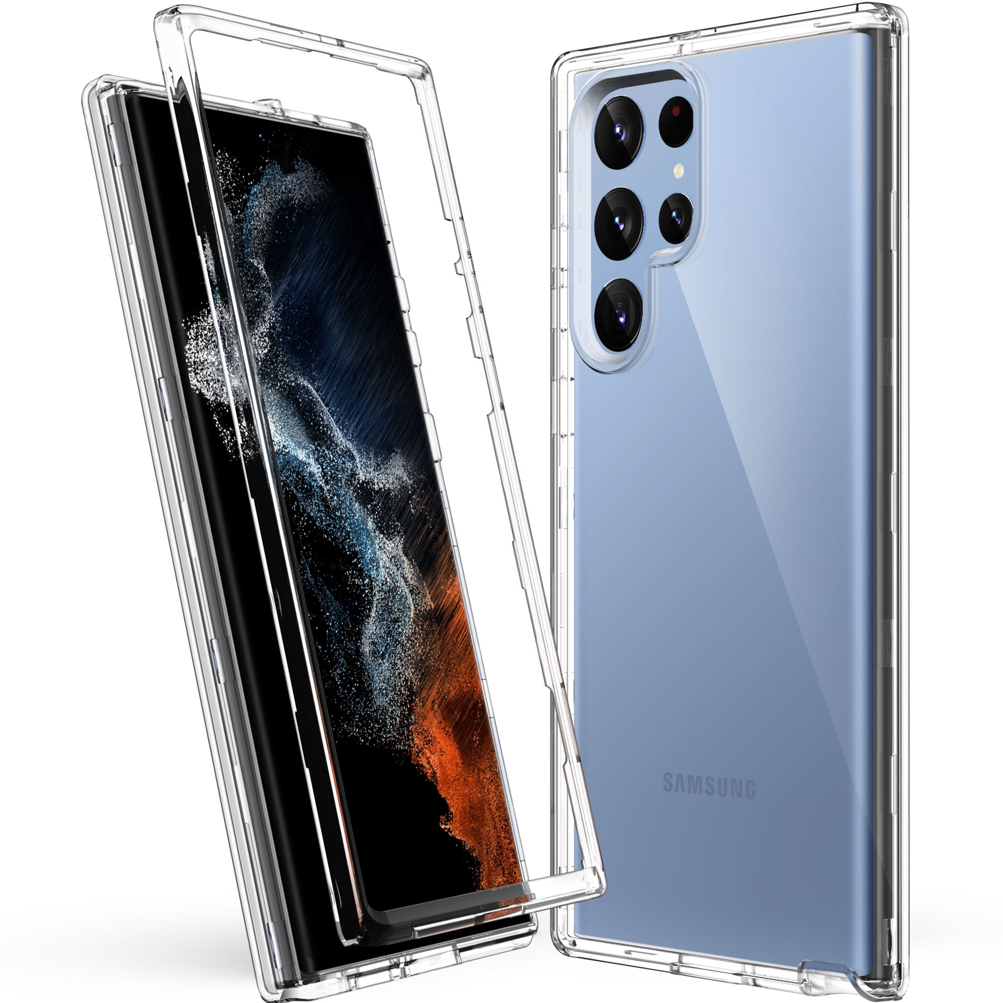 ULAK Case for Samsung Galaxy S22 Ultra, 3 in 1 Heavy Duty Shockproof ...