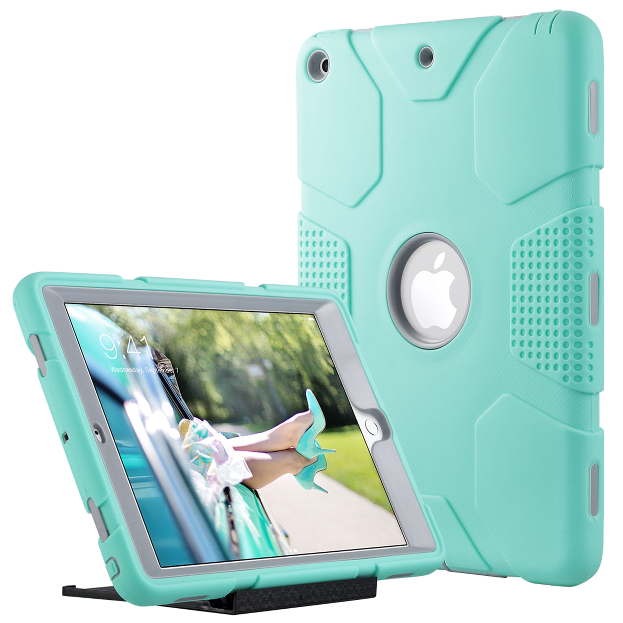 ULAK Shockproof Green Case for iPad 6th/5th Gen 9.7 inch (2017/2018 ...