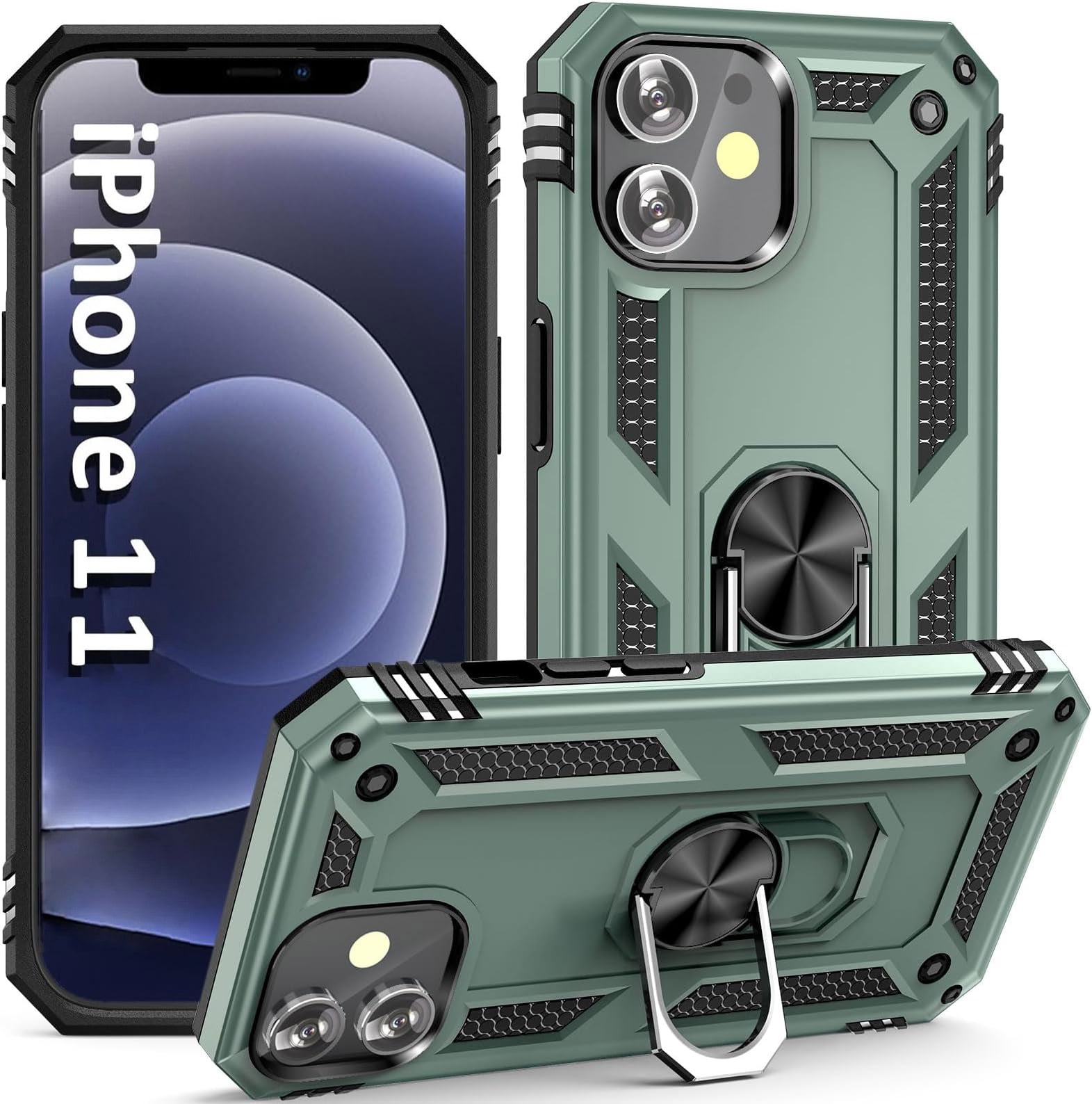 ULAK Impact Strong iPhone 11 Case with Kickstand, Shockproof Phone Case ...