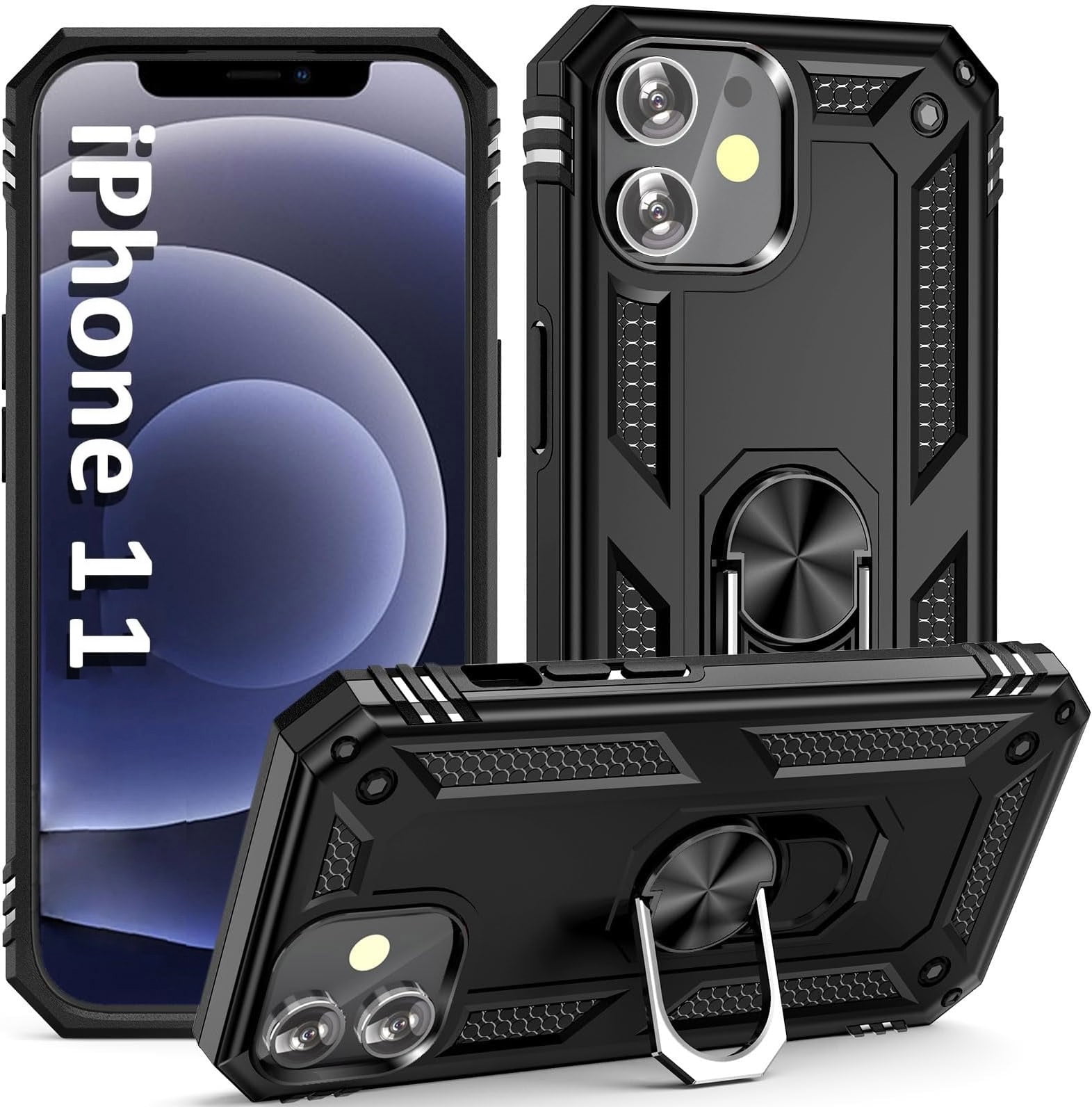 ULAK, iPhone 11 Case, with Kickstand Loop, Shockproof Heavy Duty ...