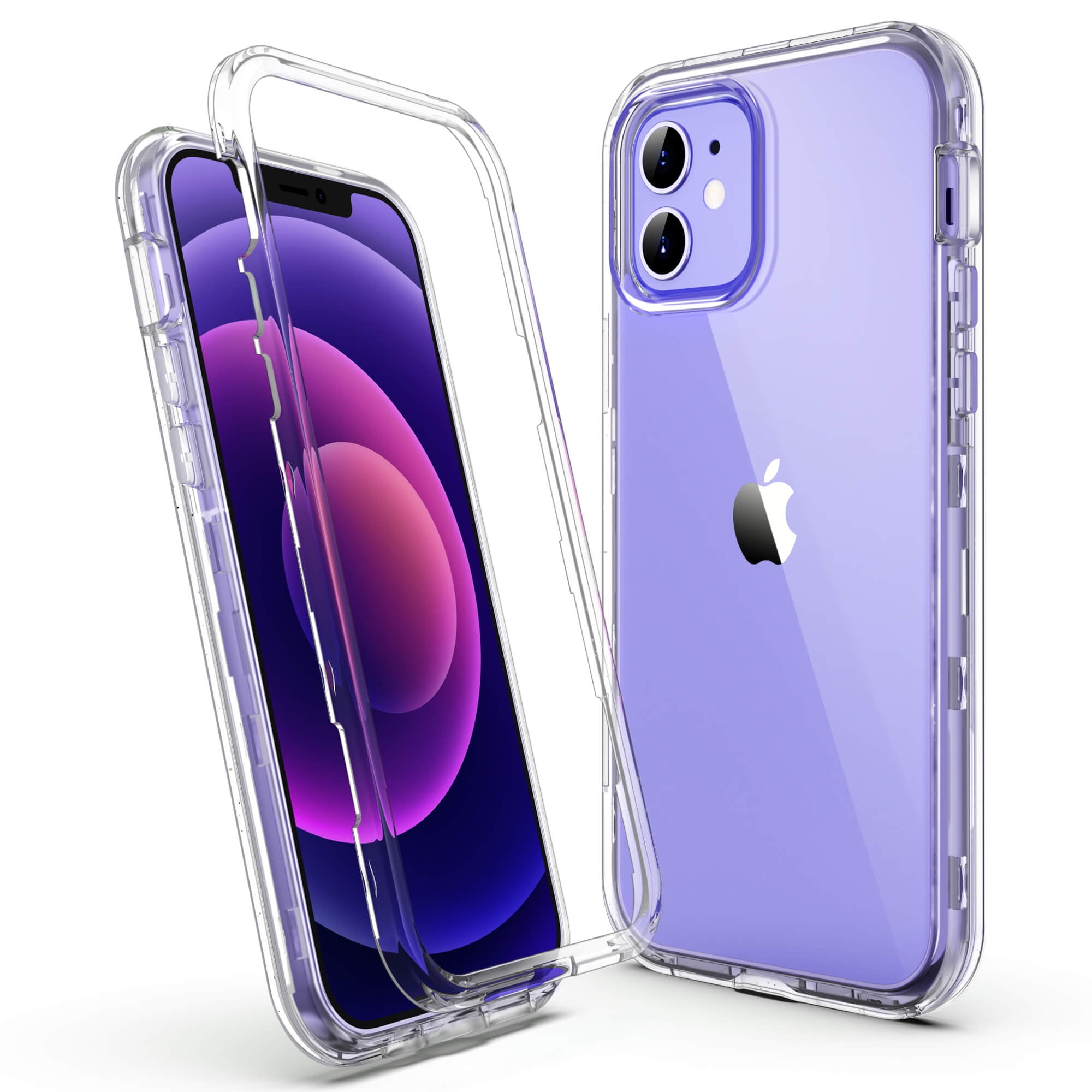 Ulak Clear Iphone 12 12 Pro Case Hybrid Rugged Shockproof And Anti Drop