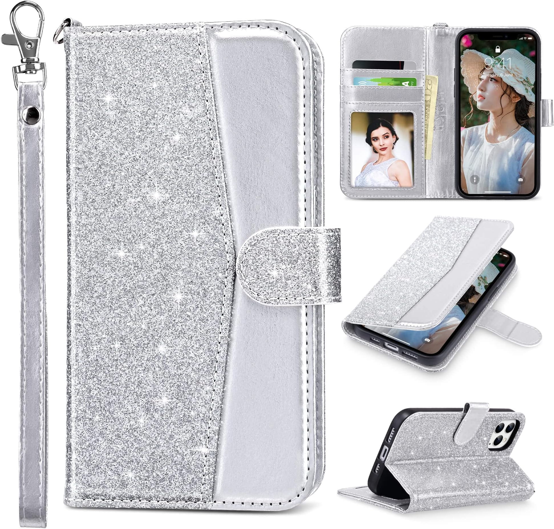 ULAK iPhone 12 Wallet Case, iPhone 12 Pro Case with Card Holder ...