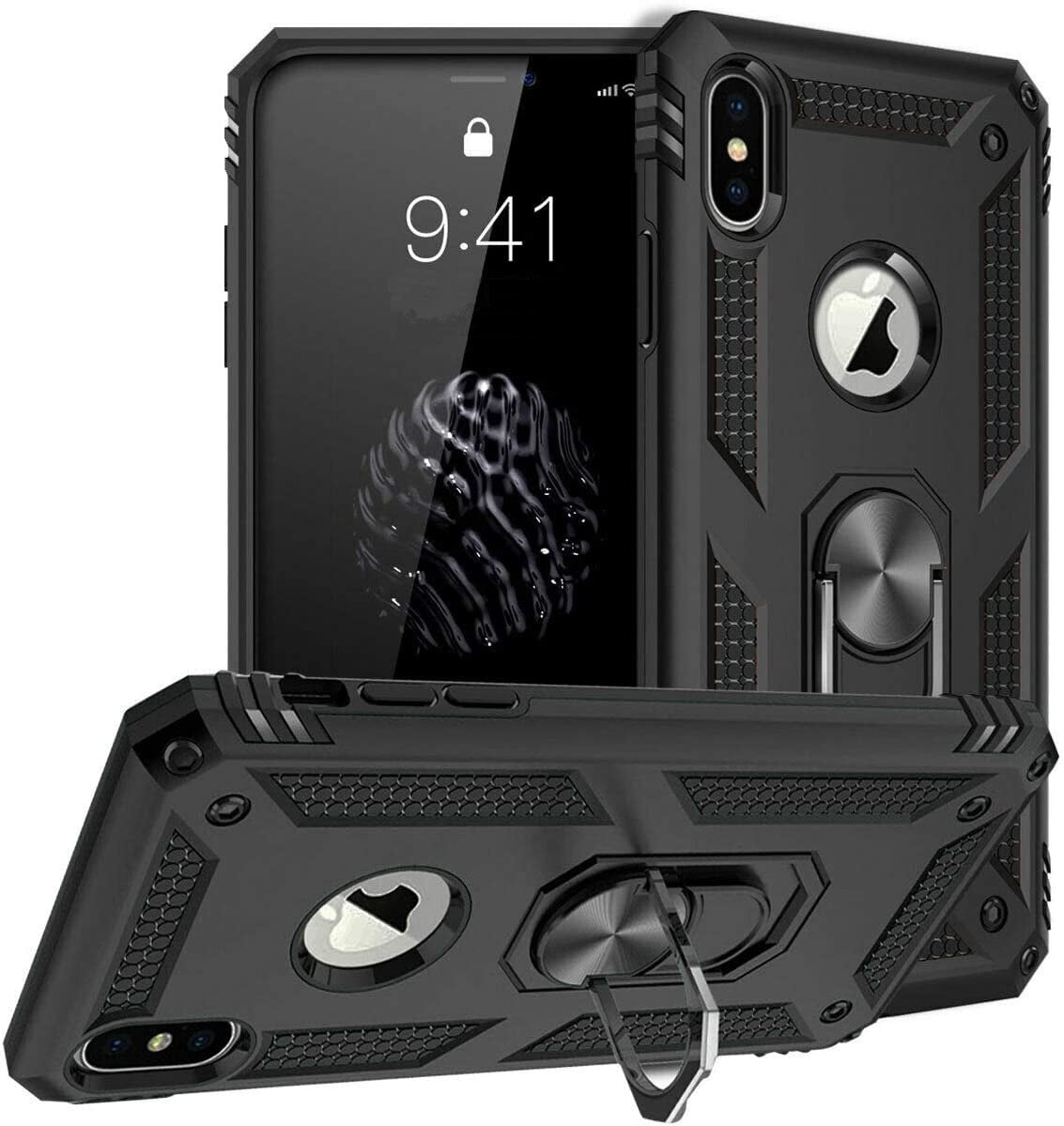 ULAK iPhone XR Full Body Case with Cell Stand, Heavy Duty Shockproof ...
