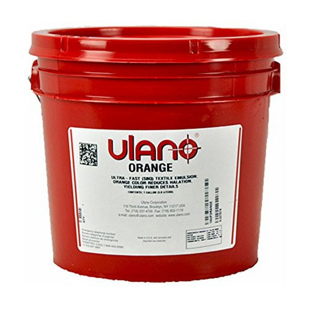 ULANO Orange (1 GAL) Emulsion for Plastisol Oil Based Inks Screen ...