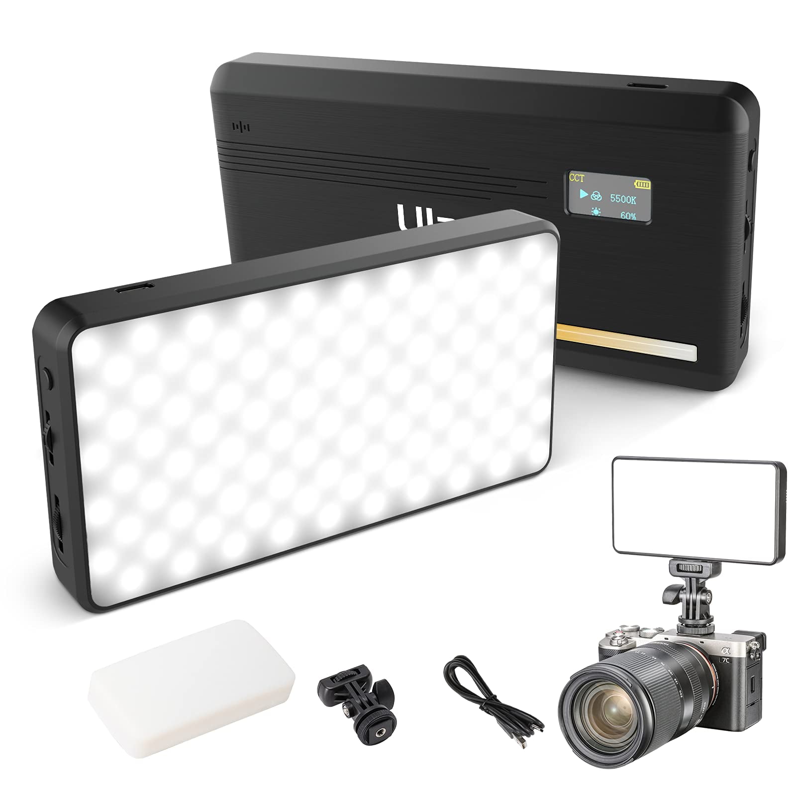 ULANZI VL200 Bi-Color LED Video Light, On-Camera Video Light, Type-C ...