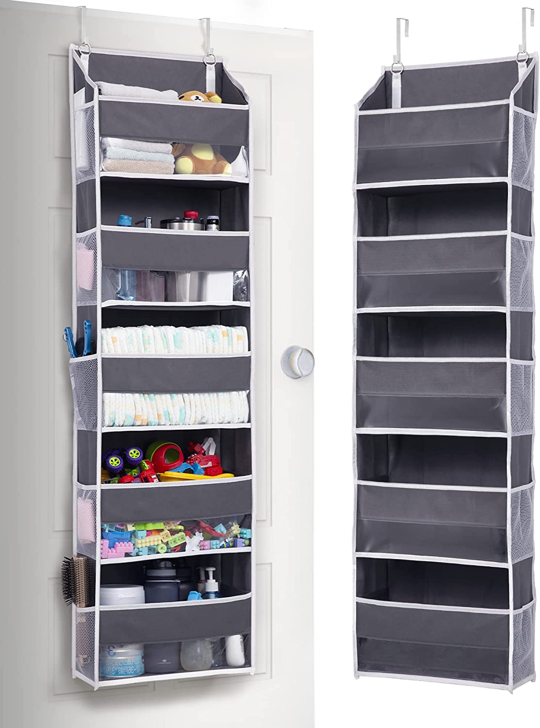 MISSLO Over the Door Hanging Storage Organizer for Closet Bathroom ...