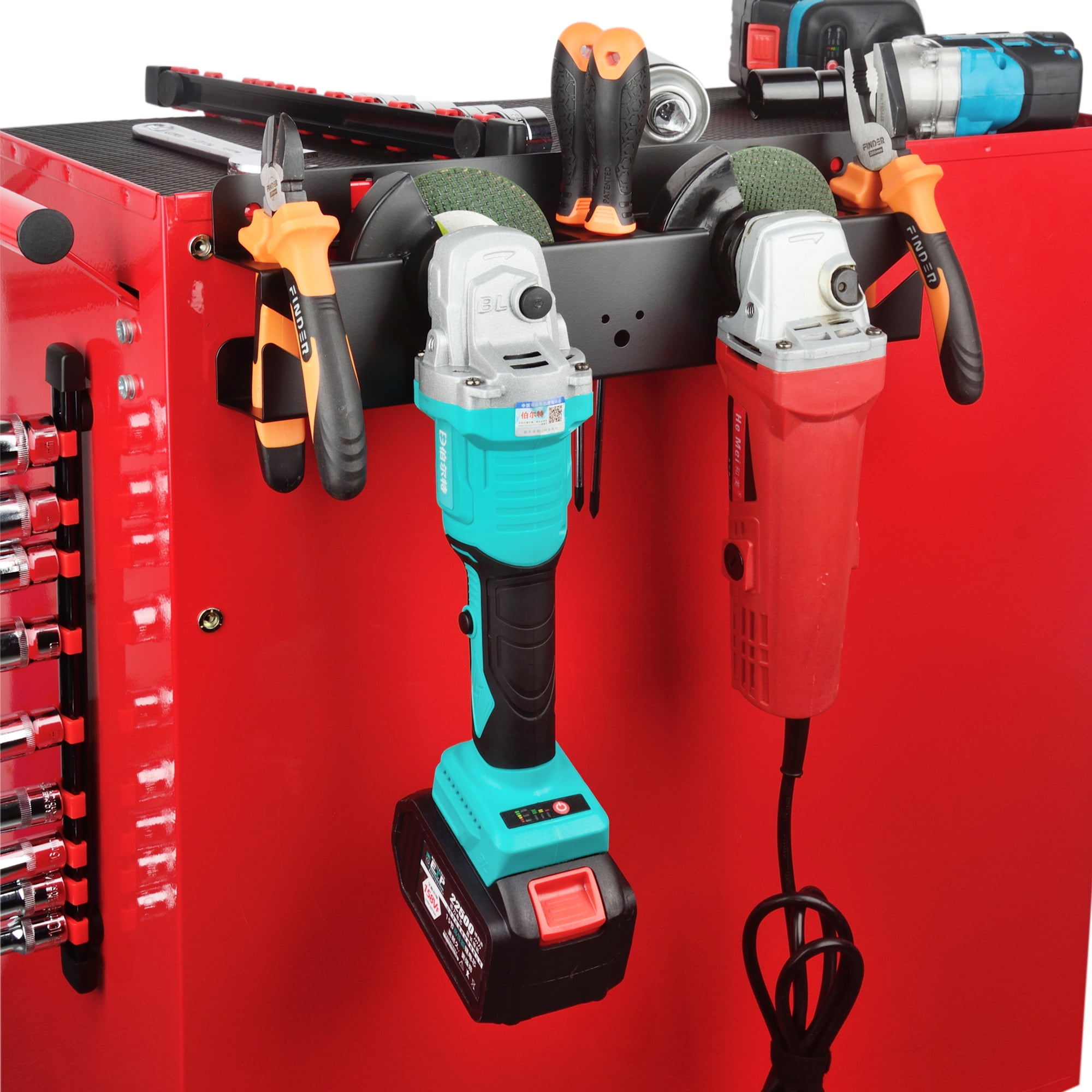 ULIBERMAGNET Angle Grinder Holder, Solid Steel Utility Storage Rack ...