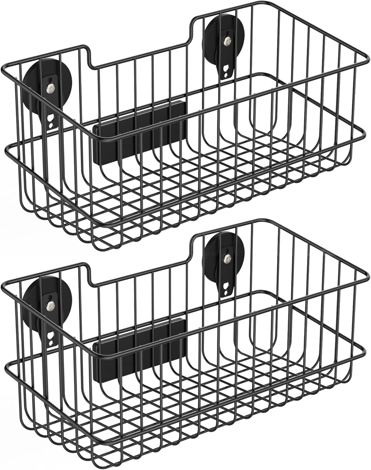 ULIBERMAGNET Magnetic Baskets, Large Capacity Metal Wire Mesh Basket ...