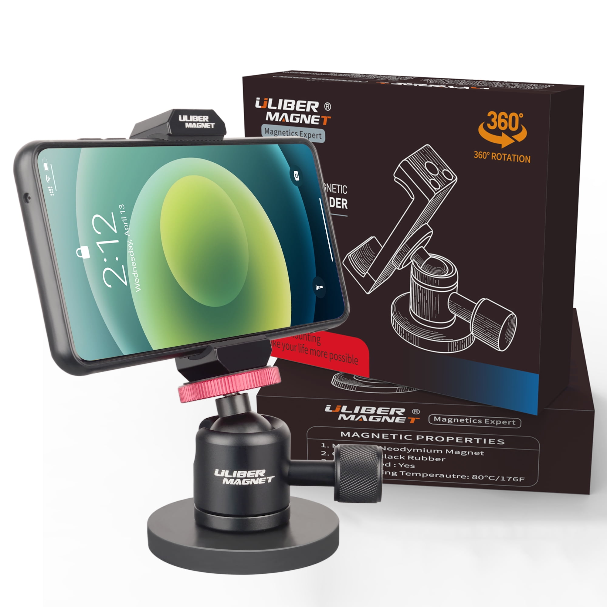 ULIBERMAGNET Magnetic Cell Phone Mount Holder,Heavy Duty Magnetic Cell ...