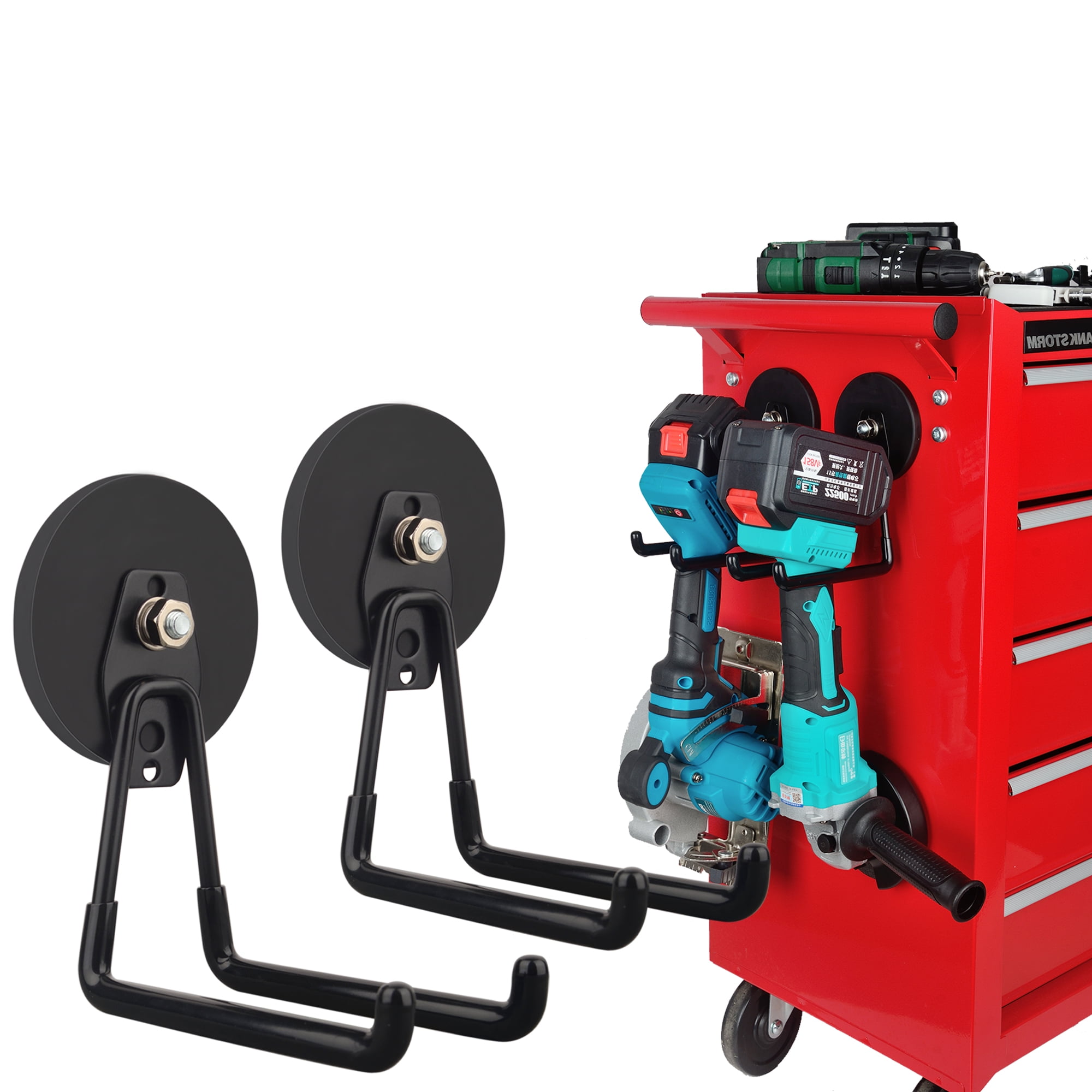 ULIBERMAGNET Strong Magnetic Hooks, Heavy Duty, 2 Pack, 3.46inch, Black ...