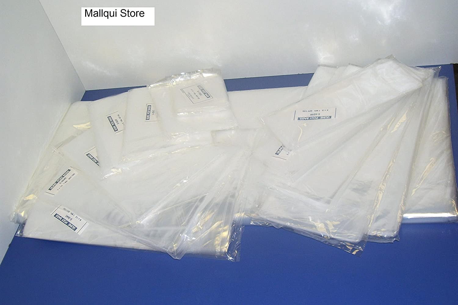 ULINE 100 Clear 20 x 24 Poly Bags Plastic Lay Flat Open TOP Packing ...