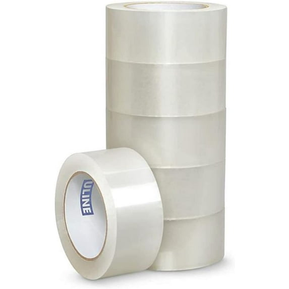 ULINE Heavy Duty Clear Packing Tape, 2" x 110 Yds, S-423, Pack of 6 for ...