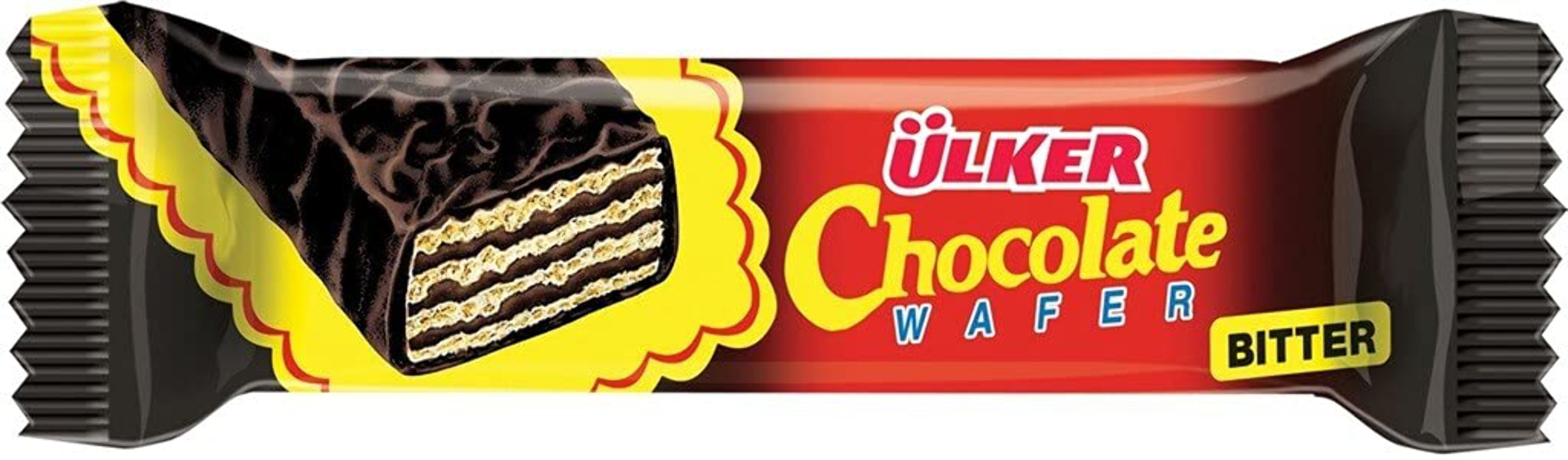 ULKER Cikolatali Gofret ULKER CHOCOLATE WAFERS BITTER 39GR * Pack of 10 ...