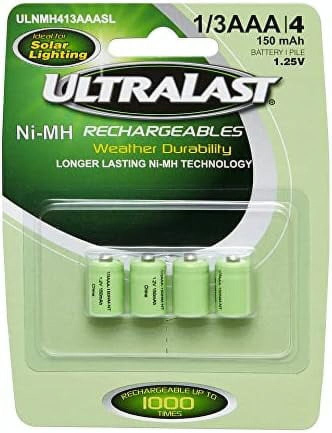 ULNMH413AAASL 1/3AAA Solar Rechargeable Battery - NIMH 1.2V 150mAh ...