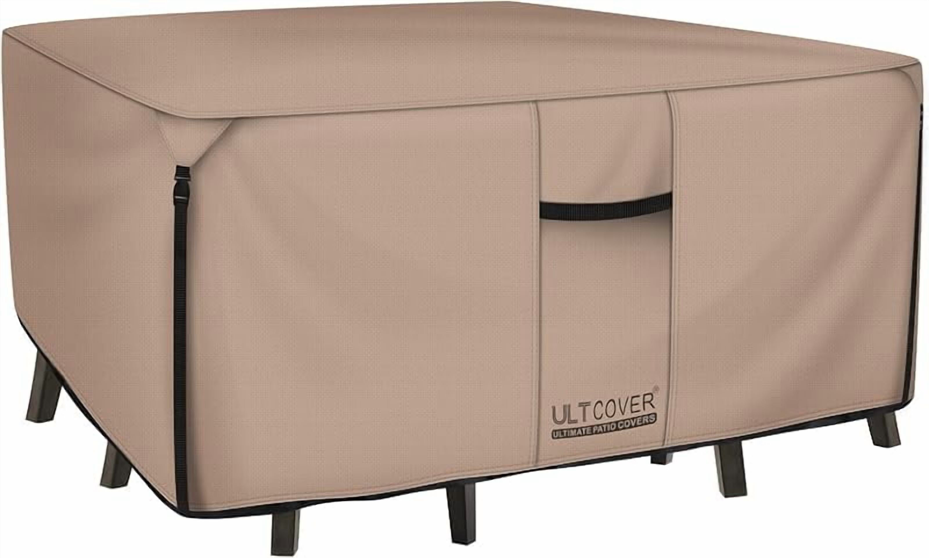 ULTCOVER Rectangular Patio Heavy Duty Table Cover - 600D Tough Canvas ...