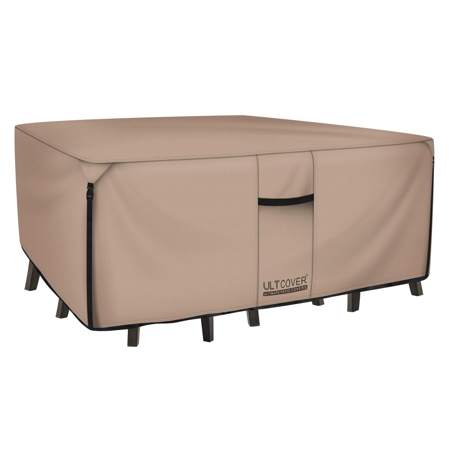 ULTCOVER Rectangular Patio Heavy Duty Table Cover - 600D Tough Canvas ...