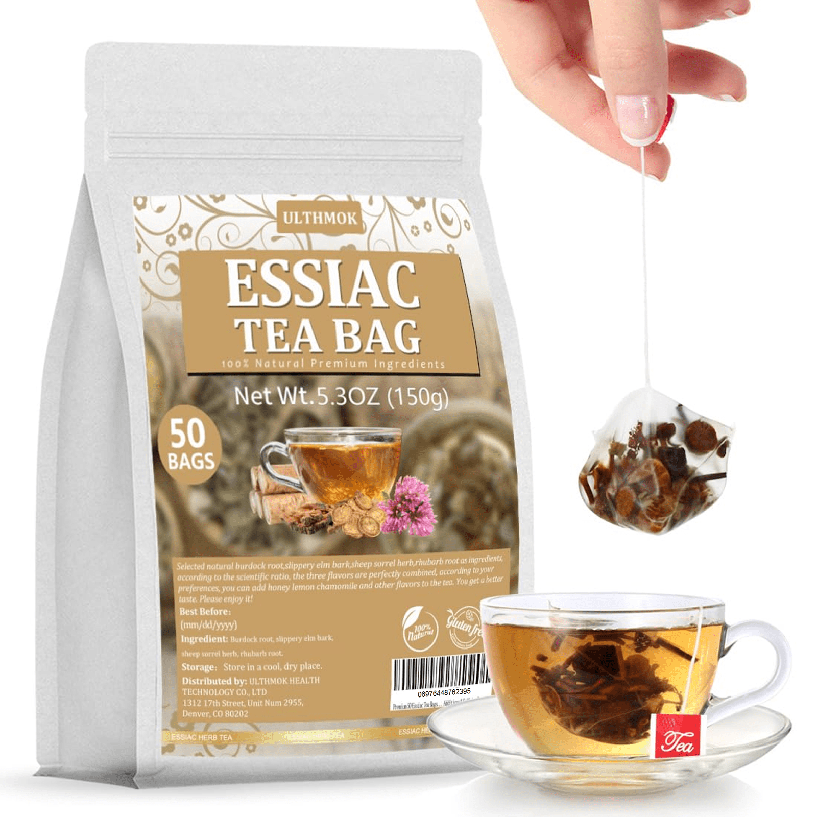 ULTHMOK Essiac Tea Bags 50 Bags, Wellness Blend Tea, made with 100% ...