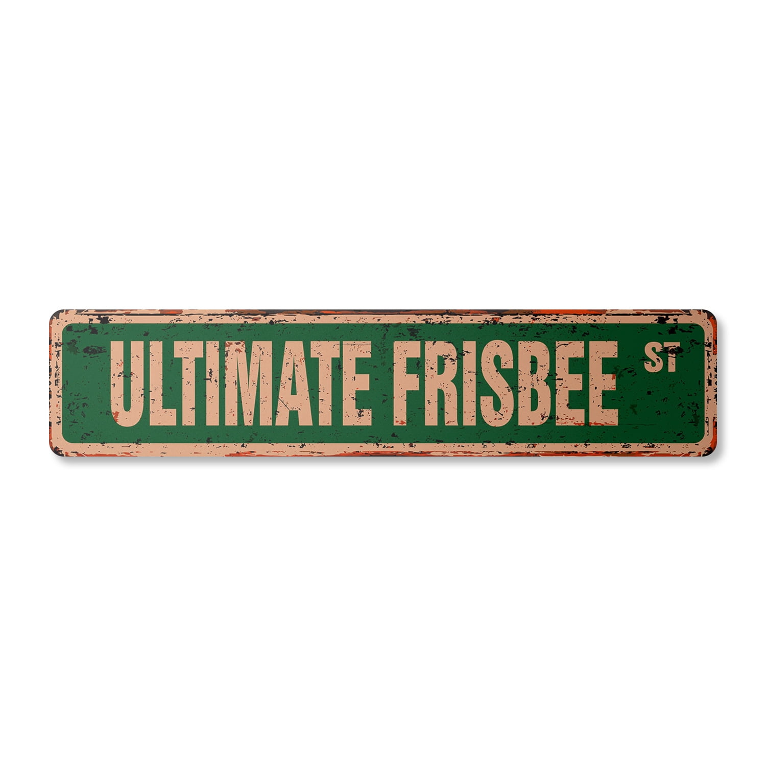 ULTIMATE FRISBEE Vintage Aluminum Street Sign freestyle disc golf disk ...