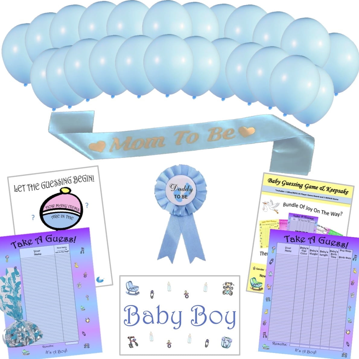 ULTIMATE It’s A Boy Baby Shower/Sprinkle Baby Party Game/Decor/Accesory ...