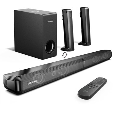 SYLVANIA SB378W 37-inch 40-Watt 2.1-Channel Bluetooth Sound Bar with ...