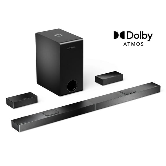 ULTIMEA 5.1.2ch True Dolby Atmos Home Theater Sound Bar, 2 Up-firing ...