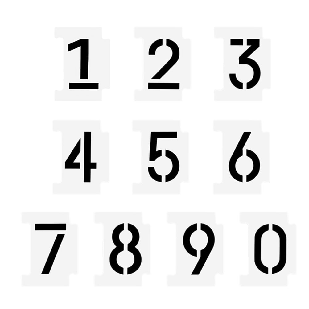 ULTNICE 1 Set 10Pcs Hollow Number Drawing Templates for Wall Decoration ...