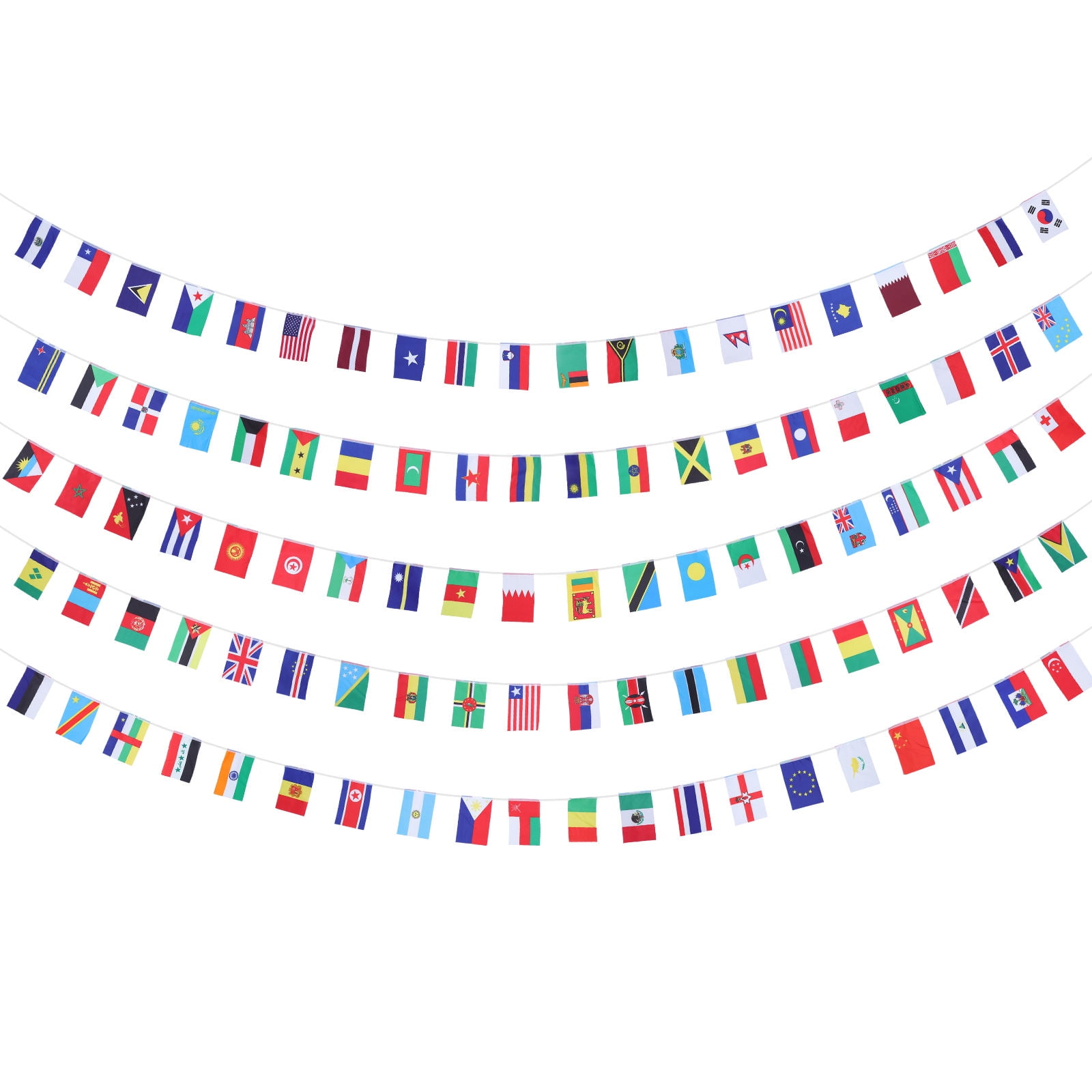 ULTNICE 100 Flags World Flags Banner Decoration Polyester for Indoor ...