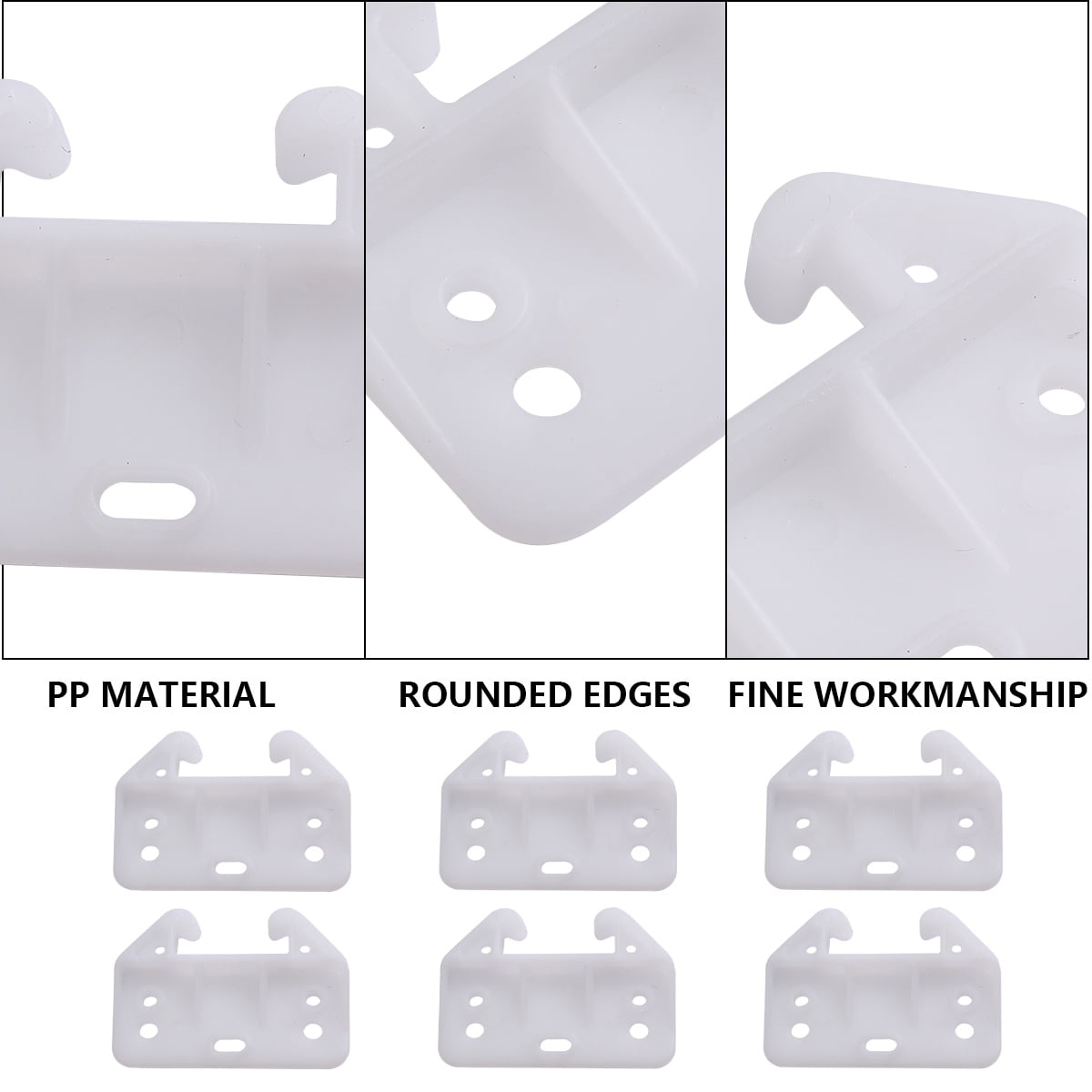 ULTNICE Dresser Drawer Guide Drawer Track Guide Plastic 100Pack White 2 ...