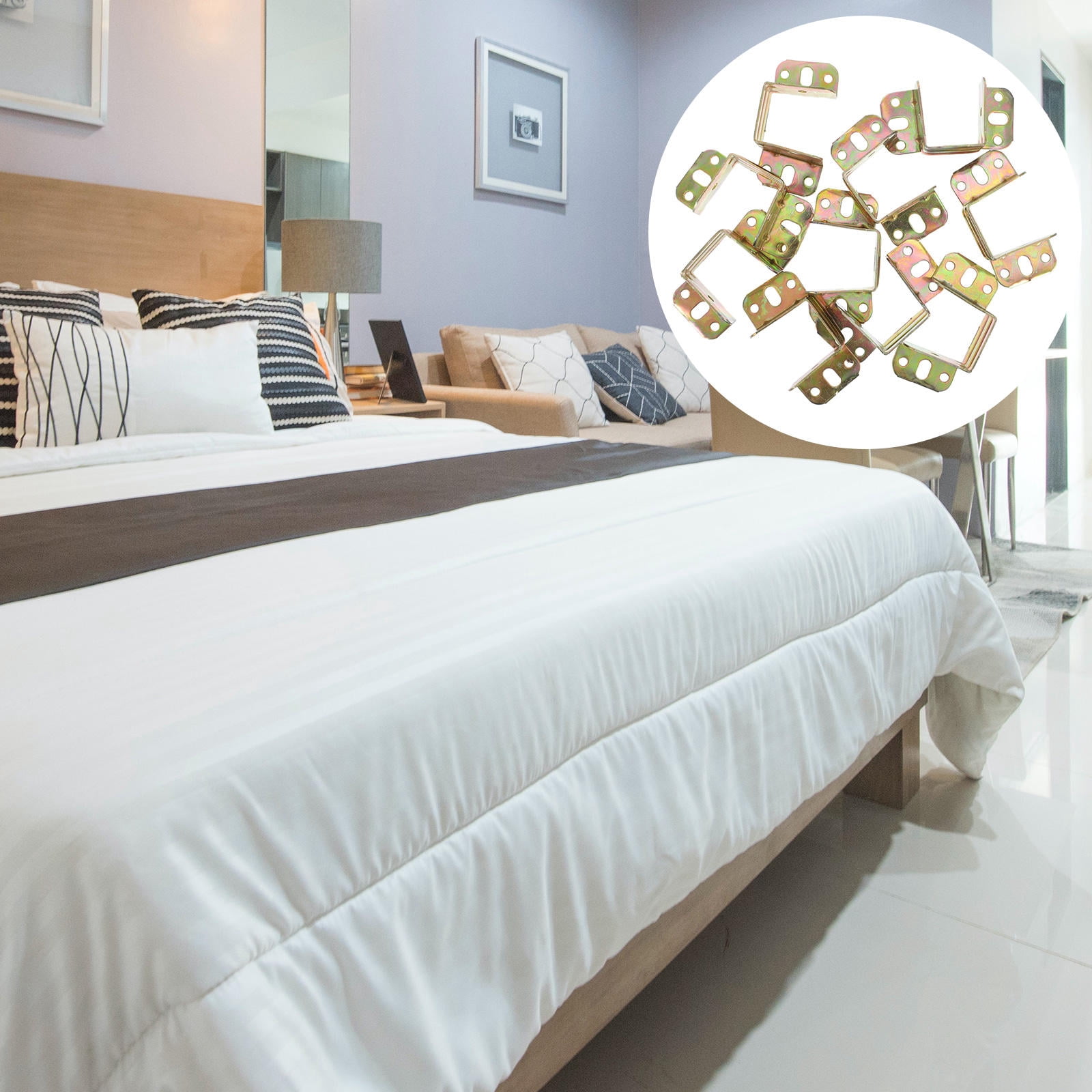 ULTNICE 10Pcs Bed Fixed Hinge for Bed Frame Fixing Smooth Surface ...