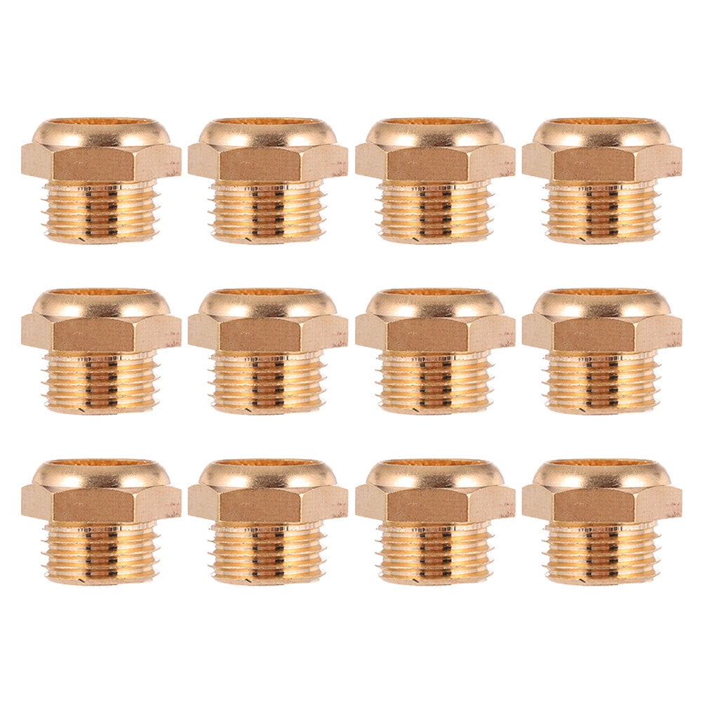 ULTNICE 12Pcs Round Copper Pneumatic Muffler For Industrial Use Noise ...