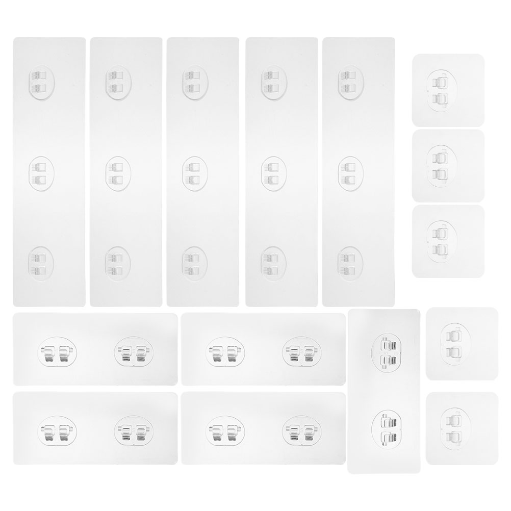 ULTNICE 15Pcs Adhesive Hooks Plastic Wall Mount Shelf Brackets for ...