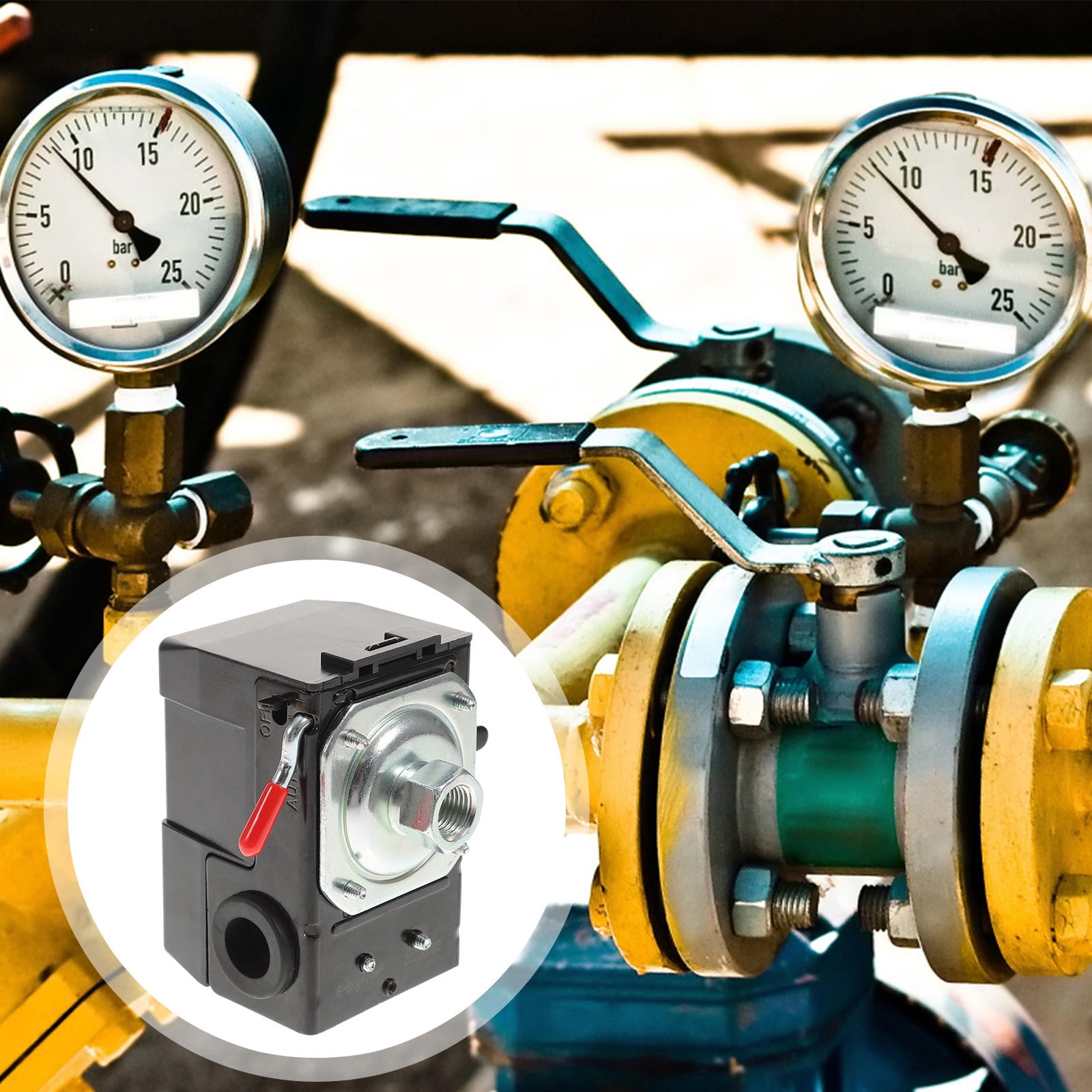 ULTNICE 1Pack Air Compressor Pressure Regulator 9.3x8.8in Black Abs ...