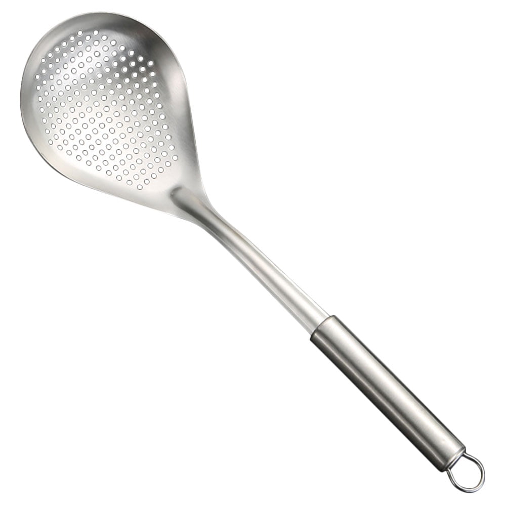 ULTNICE Noodle Ladle Strainer Colander Spoon Stainless Steel Silver ...