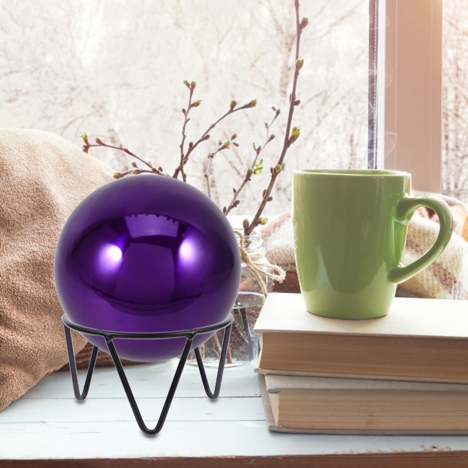 ULTNICE 1Pcs Gazing Ball Stand Iron Round Holding For Round Objects ...