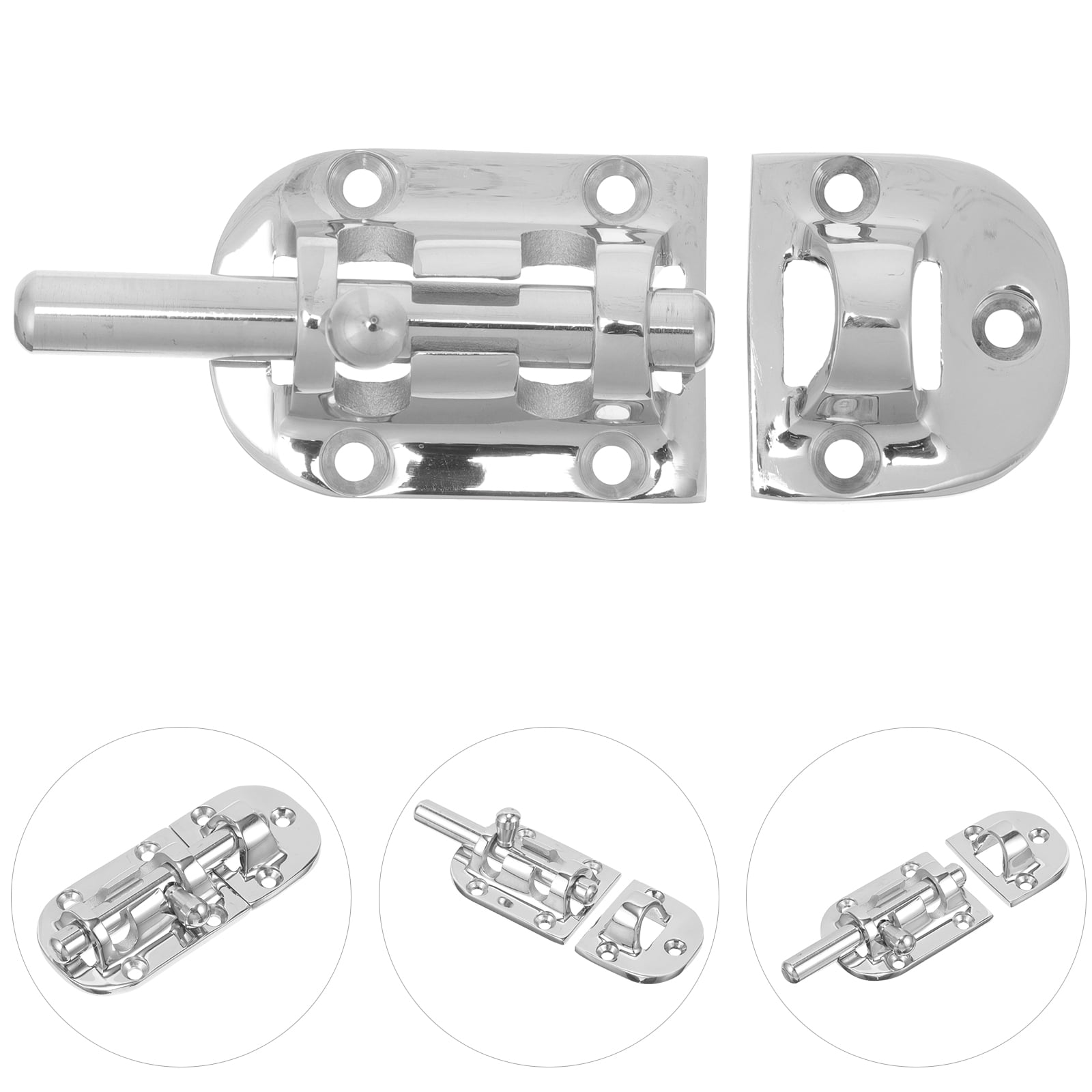 ULTNICE Outdoor Gate Latch French Door Lock Stainless Steel 1Set ...