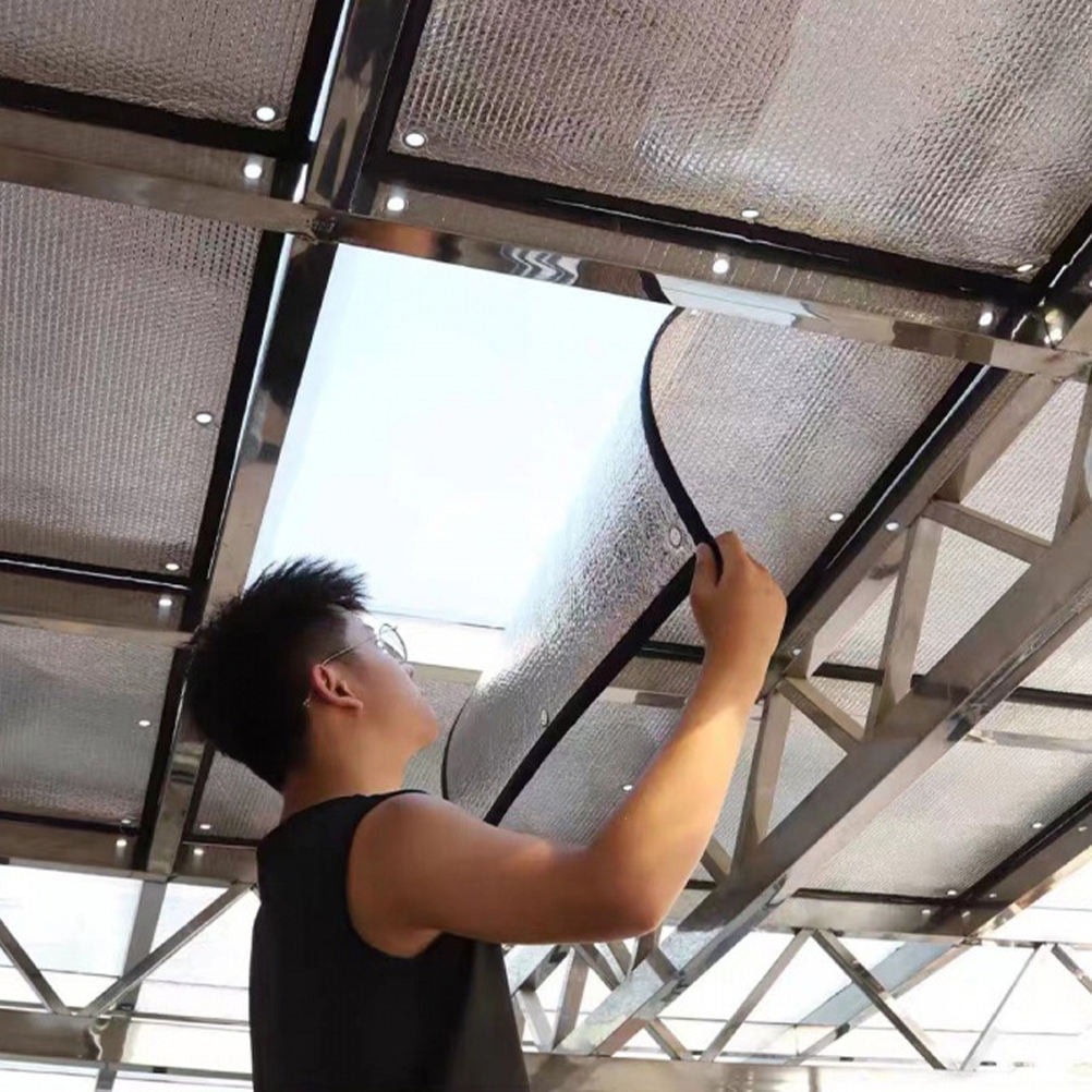 ULTNICE 1Set Heat Reflecting Window Film Black Foam Aluminum Foil for ...