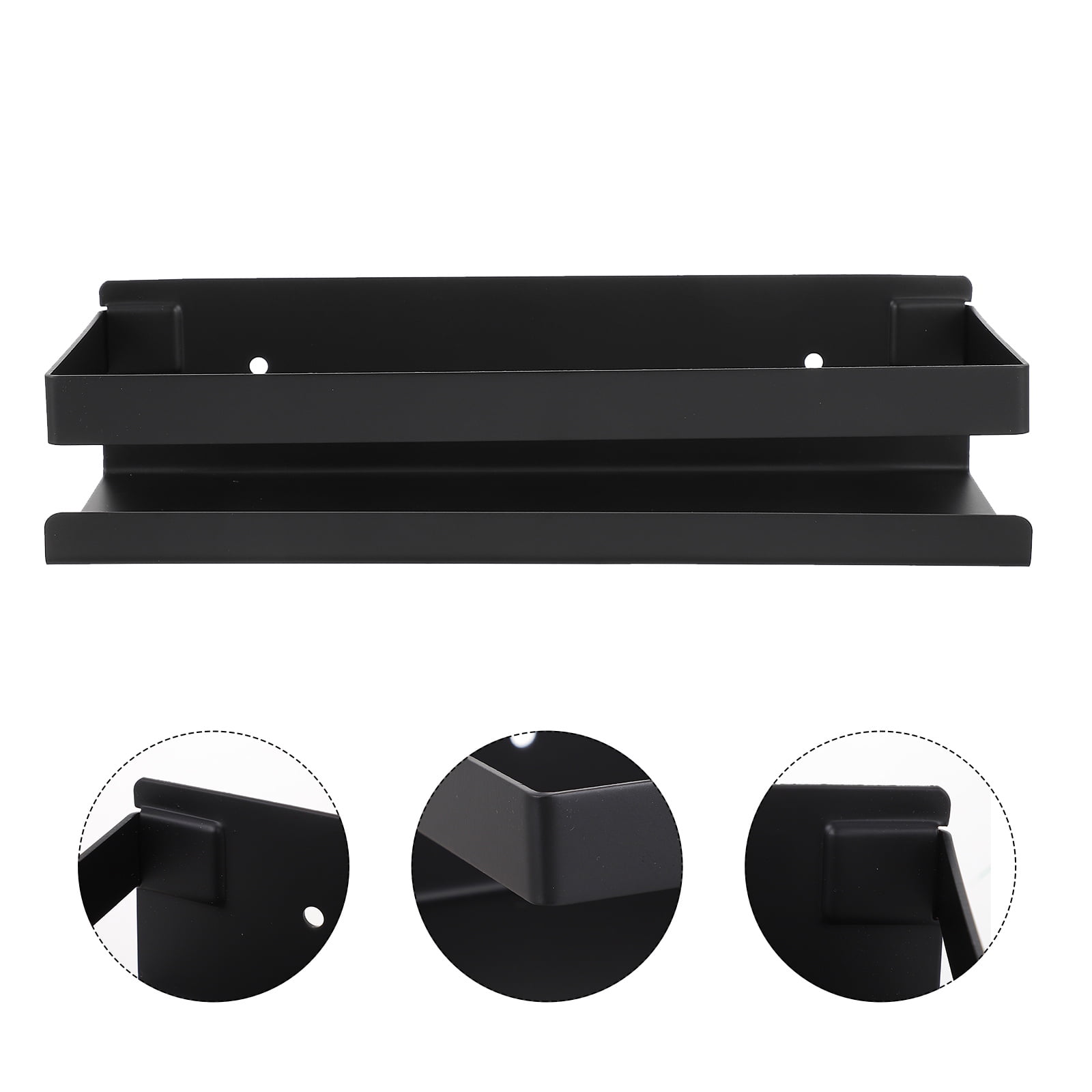 ULTNICE Wall Mounted Storage Shelf Black 1Pcs 11.79X4.13X2.16in ...