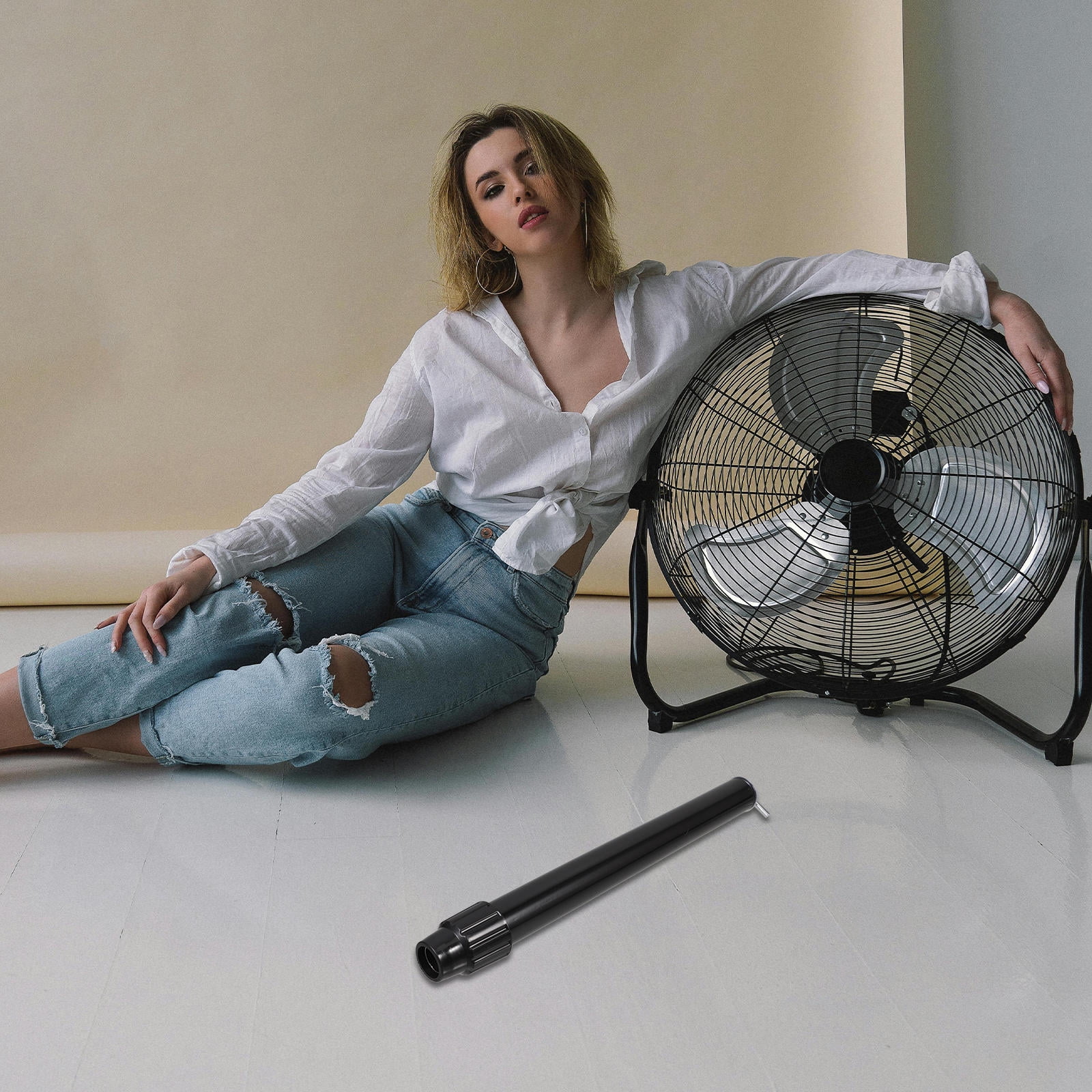 ULTNICE Adjustable Heights Iron Pedestal Fan Extension Pole 1Pcs 16.3x1 ...