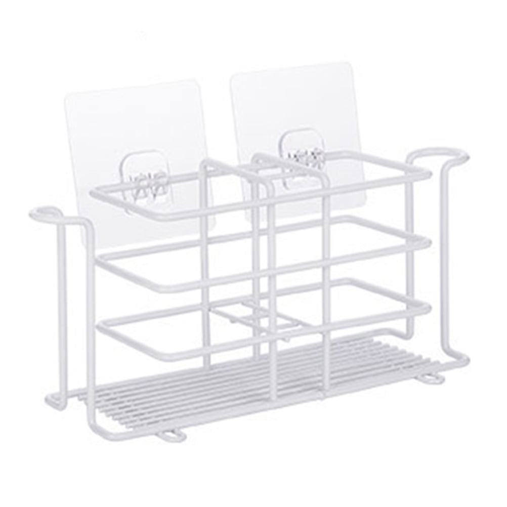 ULTNICE 1Set Wall-Mounted Toothbrush Holder Iron Construction Design ...