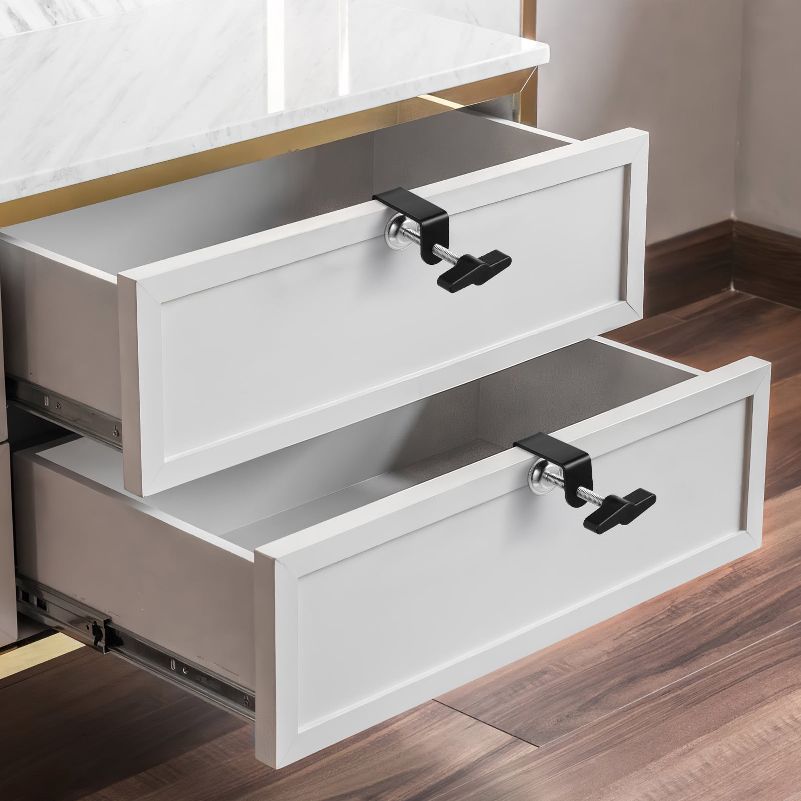 ULTNICE 2 Pcs Table Mount Clamps Practical Desk Mounting C-clamp Office ...