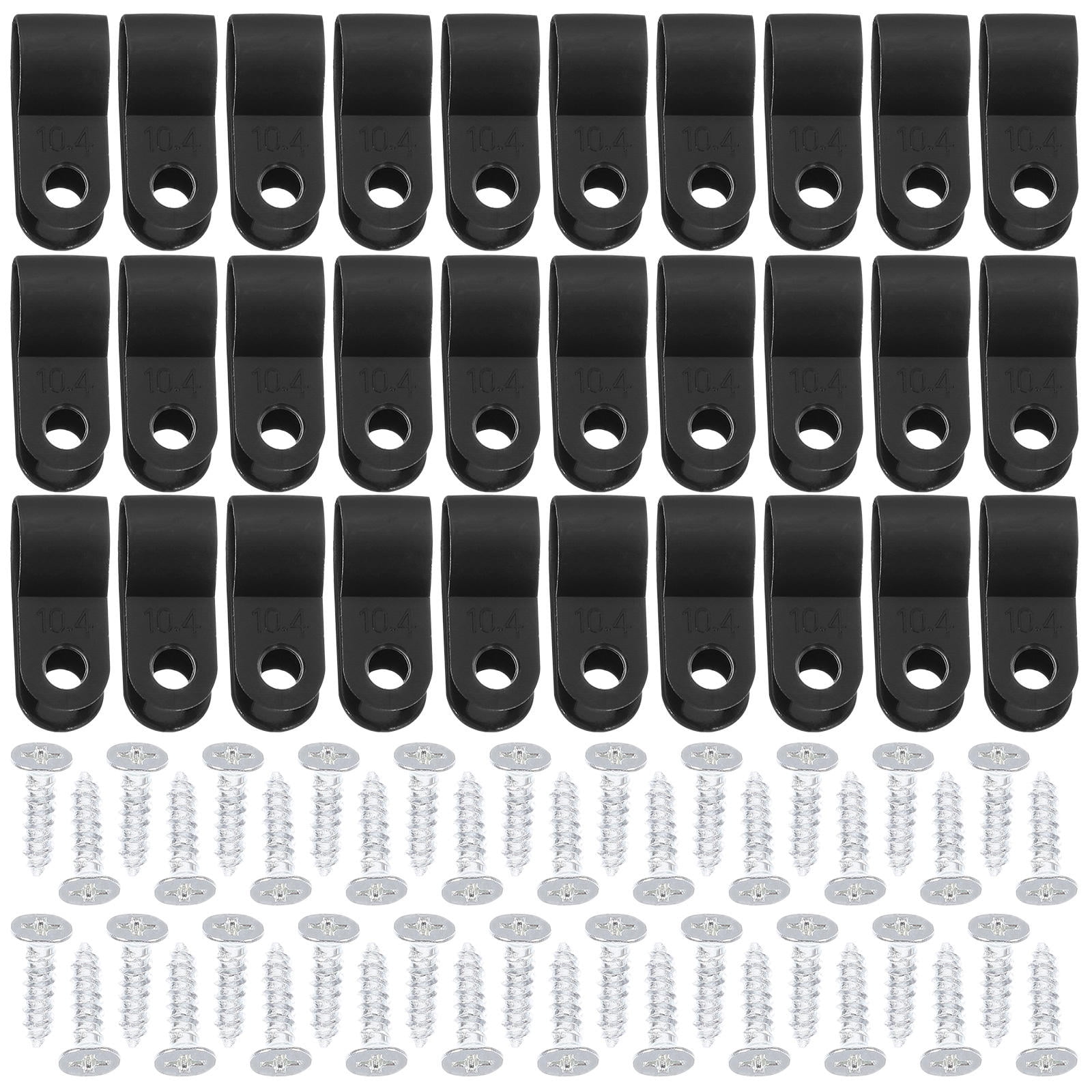 ULTNICE 200Set Screw Cable Clips Plastic Wire Organizer Clips for ...