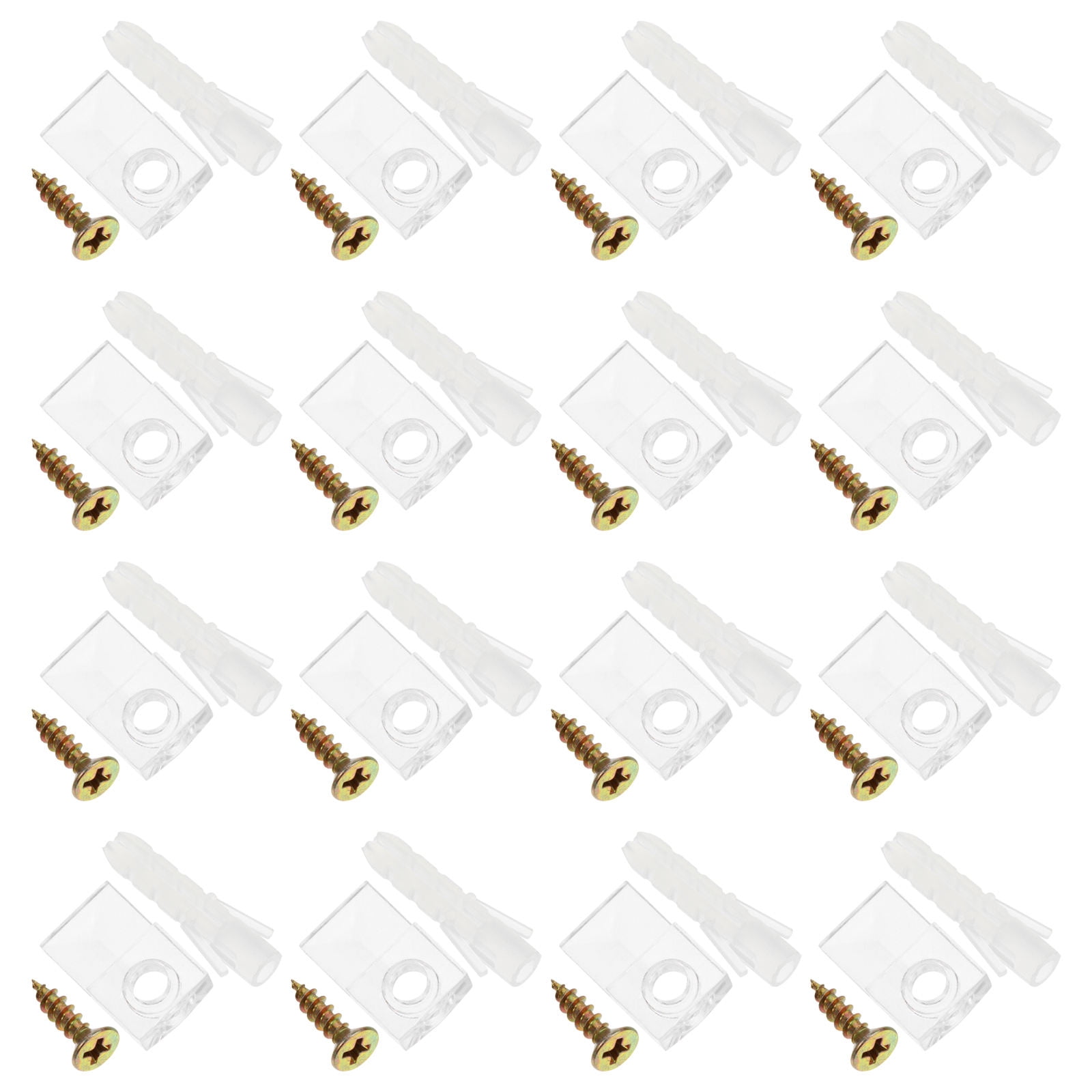 ULTNICE 20Sets Simple Design Plastic Mirror Holders for Wall Mounting ...