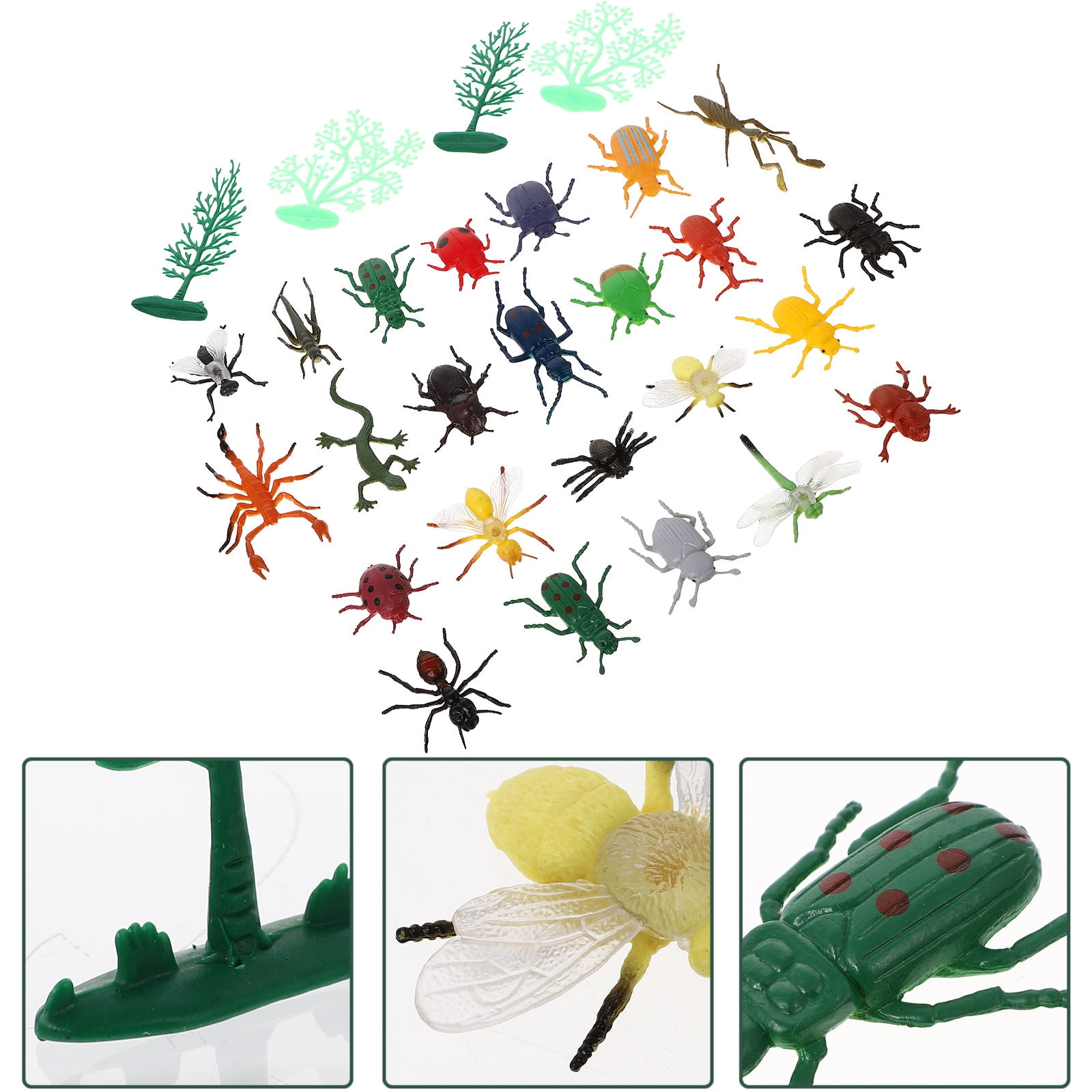 ULTNICE 24Pcs Insect Models Assorted Color Insect Figures Model ...