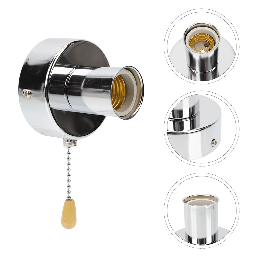 ULTNICE 2Pcs Lamp Socket Assembly and Replacement Silver Round for ...