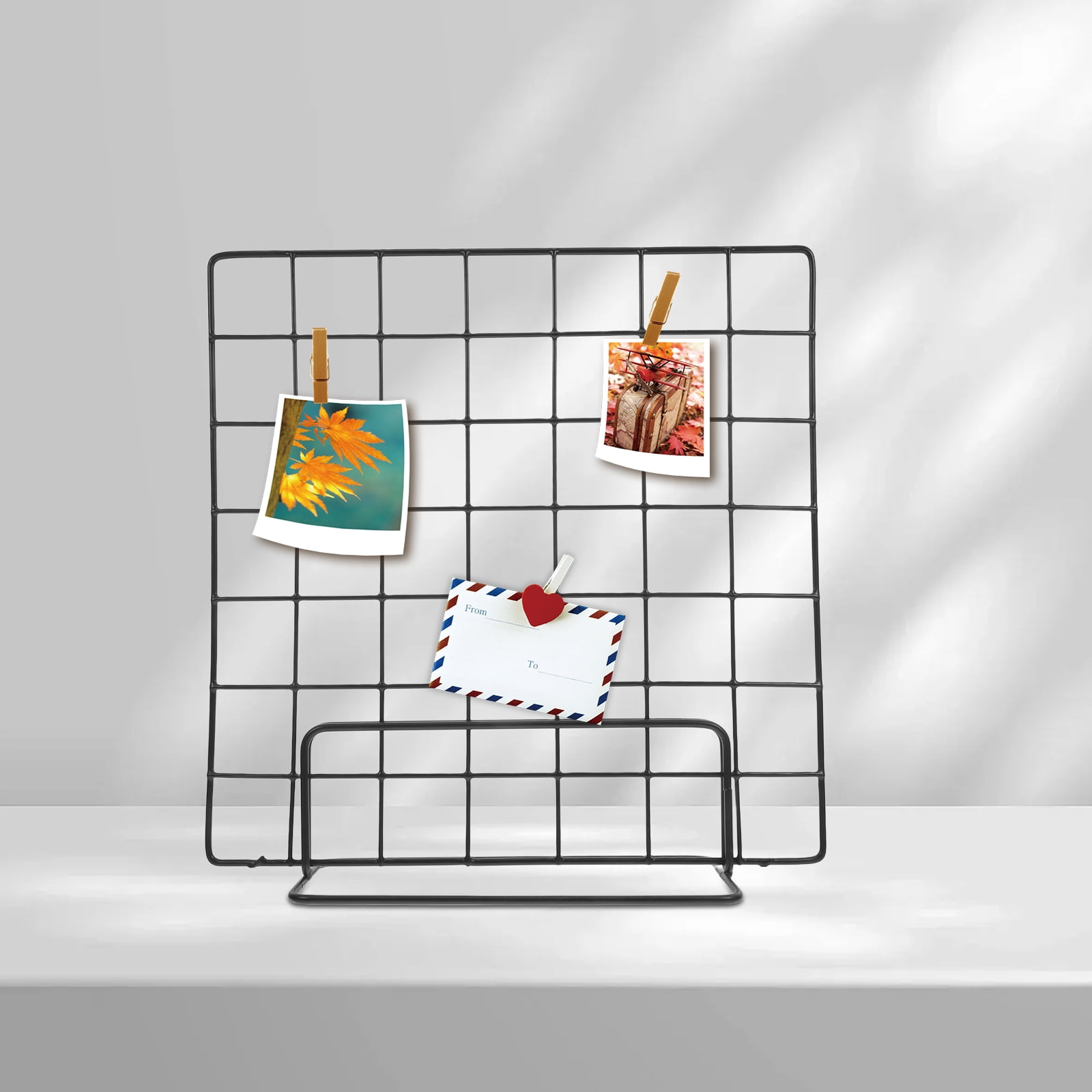 ULTNICE 2pcs Metal Wire Grid Display Rack for Desktop Photo Display ...