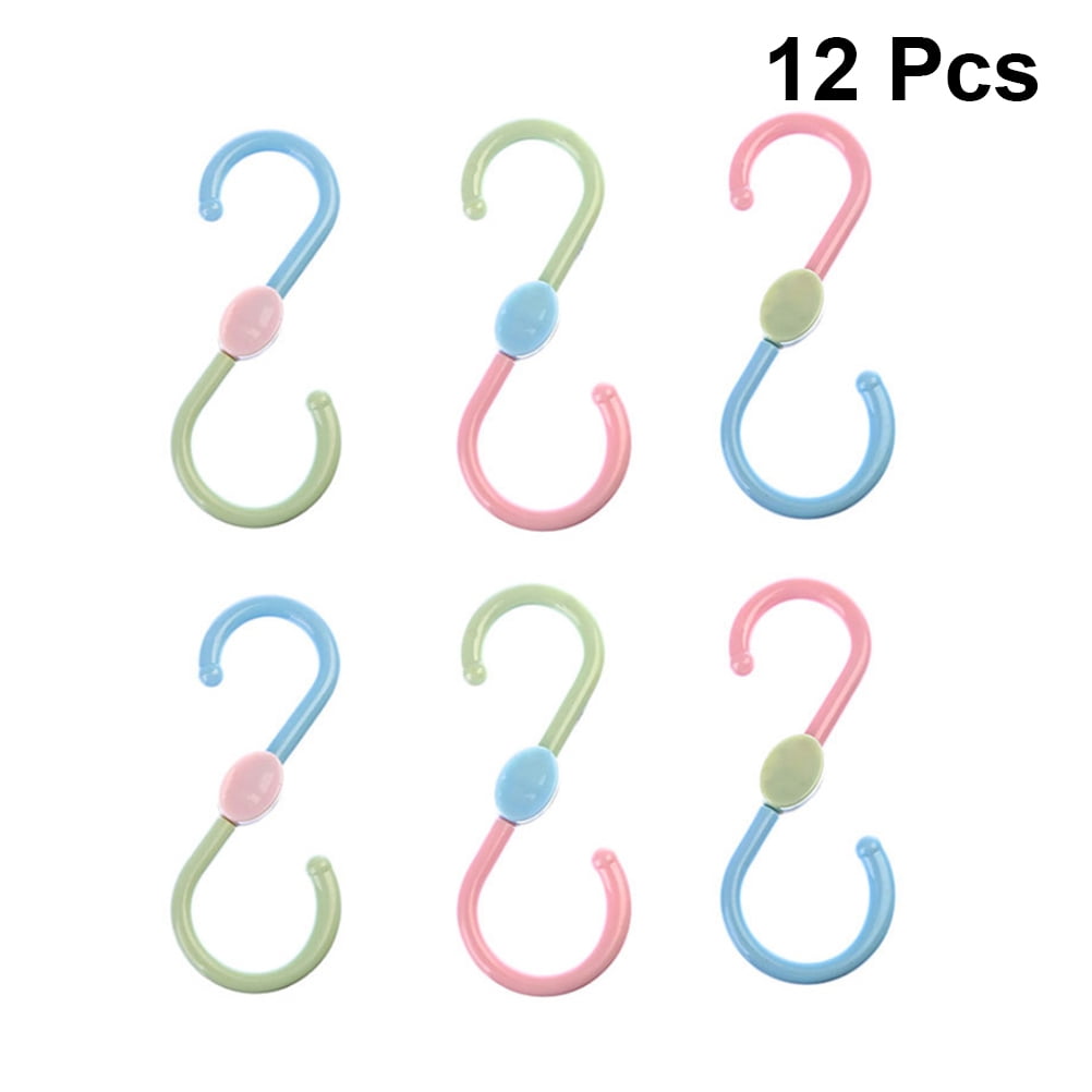 ULTNICE 32 Indoor Wall Hooks Abs Assorted Color 360 Degree Rotatable ...