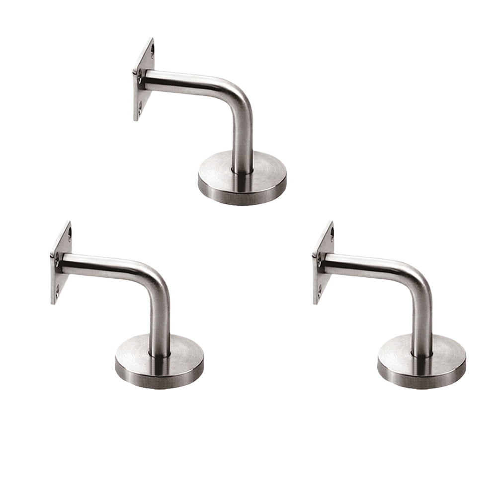ULTNICE 3Pcs Handrail Brackets for Indoor Use Stainless Steel Silver ...