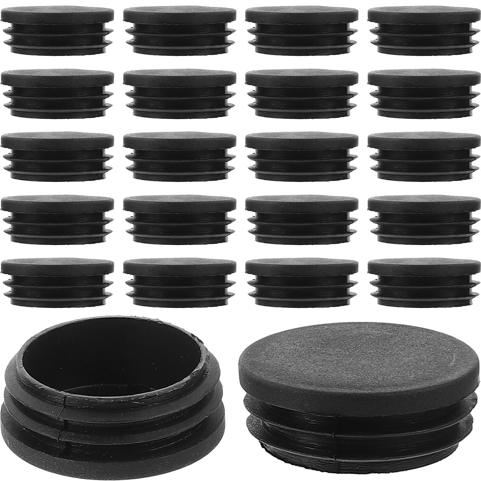 ULTNICE 50Pcs Plastic End Caps for Round Tube Furniture Leg Protectors ...
