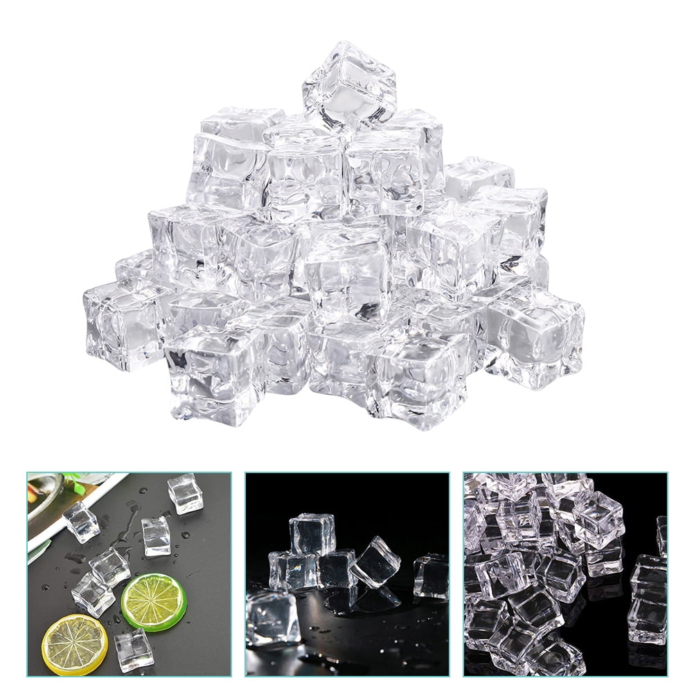 ULTNICE Clear Fake Diamonds Clear Fake Ice Cubes Acrylic Transparent ...