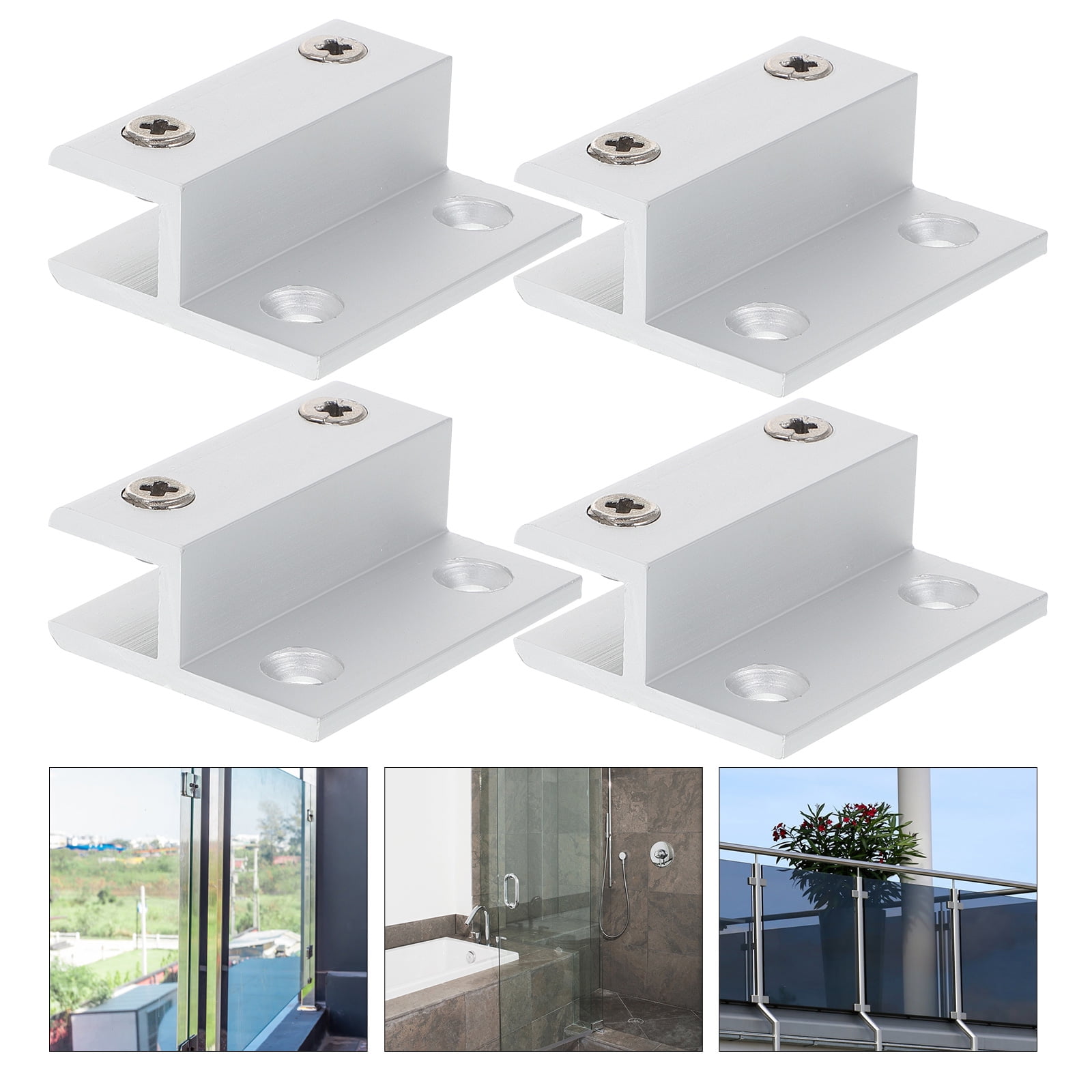 ULTNICE 5pcs Heavy Duty Glass Shelf Brackets Premium Wall Mounted ...